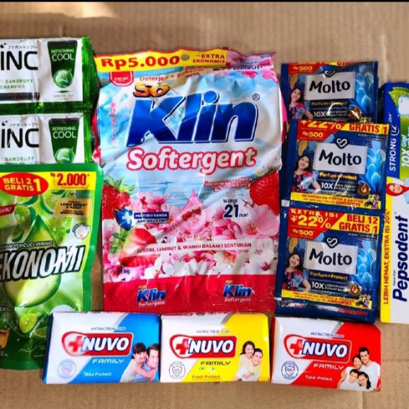Jual PAKET A PAKET LENGKAP MANDI (1 RENTENG SHAMPO ZINC,1 SABUN CUCI SO ...