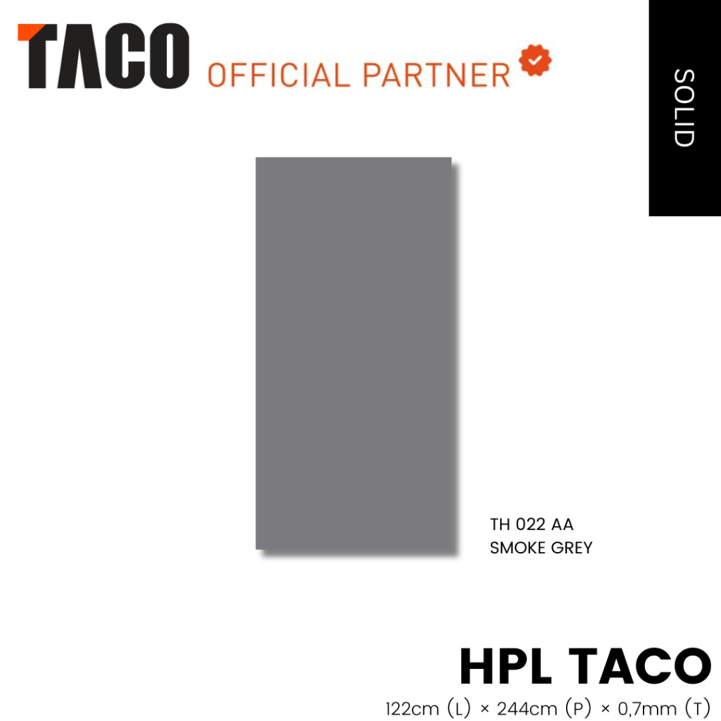 Jual HPL TACO SOLID TH 022 AA SMOKE GREY | Shopee Indonesia