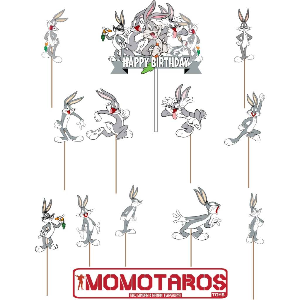 Jual Topper cake Bugs Bunny set | Shopee Indonesia