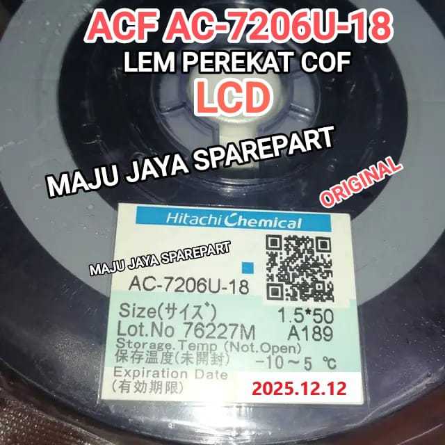 Jual ACF AC 7206U-18 lem ic cof lcd tv / lem perekat tcon acf ac - lem ic cof lcd tv - lem tikon ...