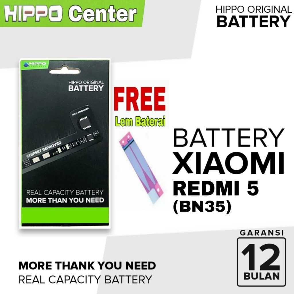 Jual Baterai Hippo XiaoMi Redmi 5 ( BN35 ) | Shopee Indonesia