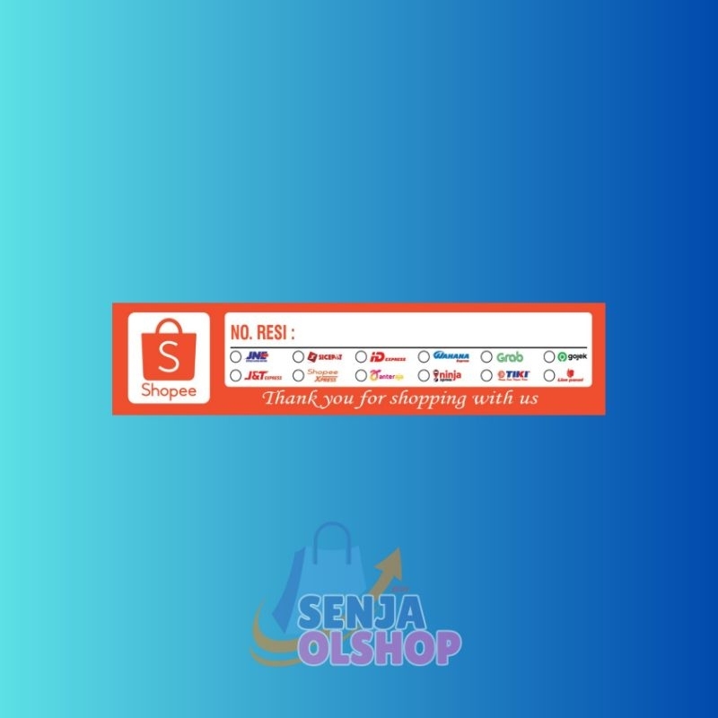 Jual STIKER RESI PENGIRIMAN OLSHOP / LABEL PAKET OLSHOP / RESI OLSHOP ...