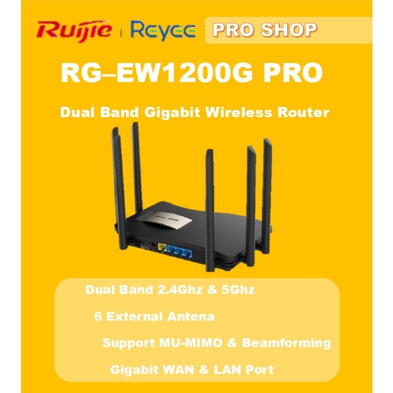 Jual Ruijie Reyee RG-EW1200G PRO 1300m Dual Band 5GHZ Gigabit Wireles ...