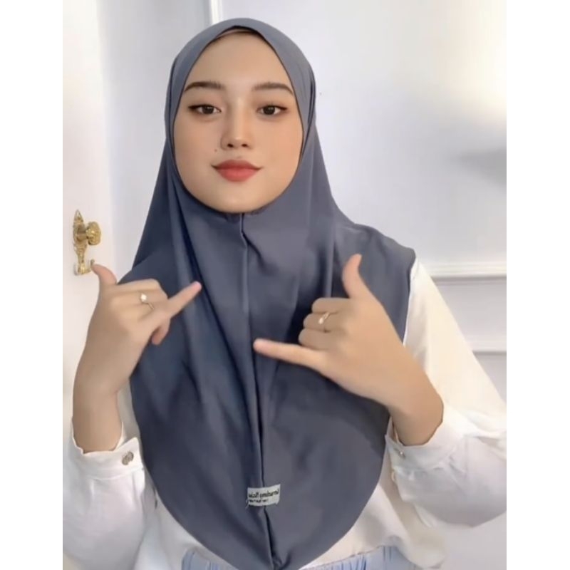 Jual HIJAB INSTAN SIZE L JERSEY MALAY HIJAB SPORT BERGO PINGUIN NON PET | Shopee Indonesia