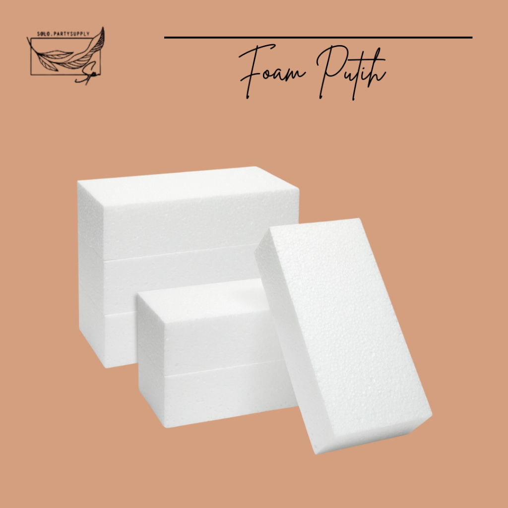 Jual TERLARIS FOAM PUTIH BUSA BUNGA 1 PCS 20x10x5cm / Atificial Oasis ...