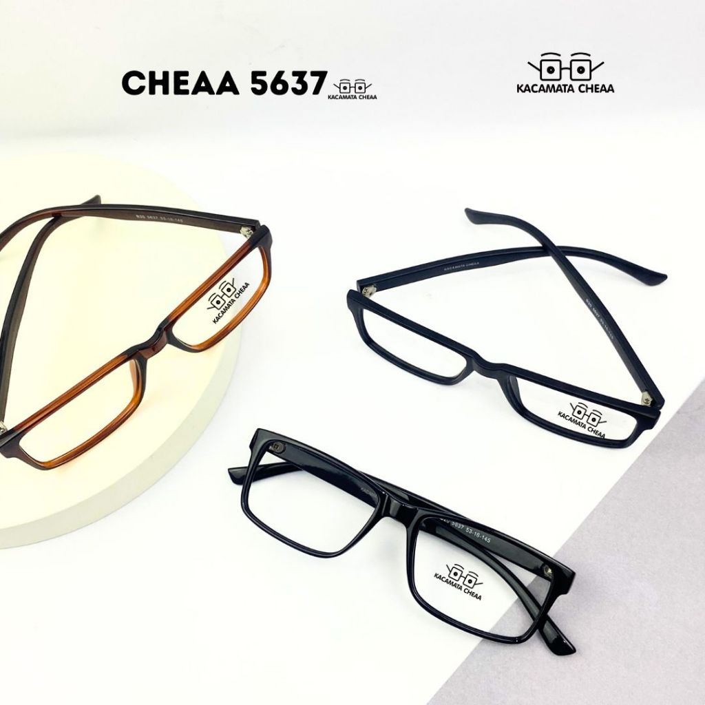 Jual KacamataCheaa Frame Kotak Plastik Terbaru CHEAA 5637 | Shopee ...