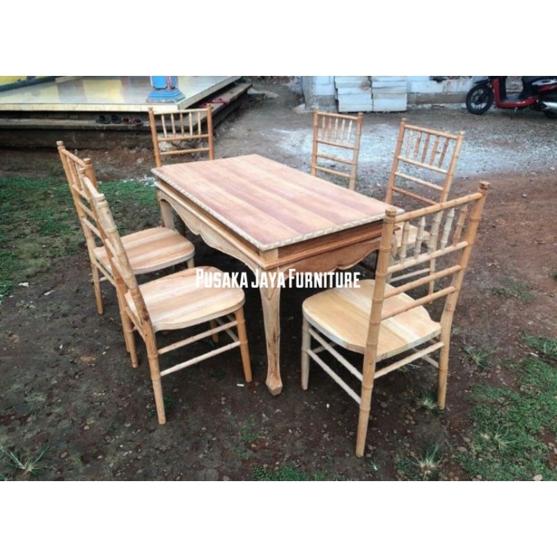 Jual Set Meja Kursi Akad Pelaminan Tiffany Bambu | Shopee Indonesia