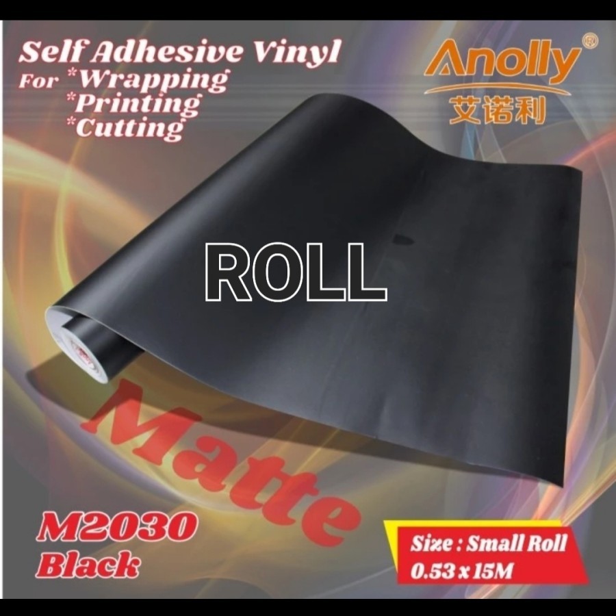 Jual Sticker Stiker Skotlet Hitam doff Anolly M2030 lebar 50cm - per ...