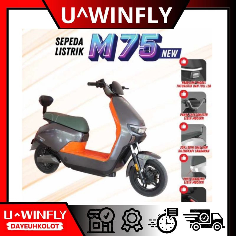 Jual Sepeda Listrik Uwinfly M75 800Watt 48V 20Ah Original Uwinfly ...
