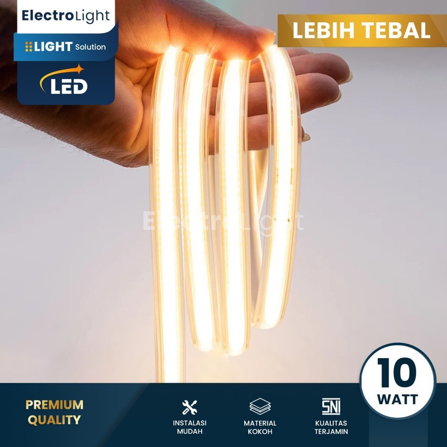 Jual Lampu strip LED COB 220V selang outdoor waterproof dotless meteran ...