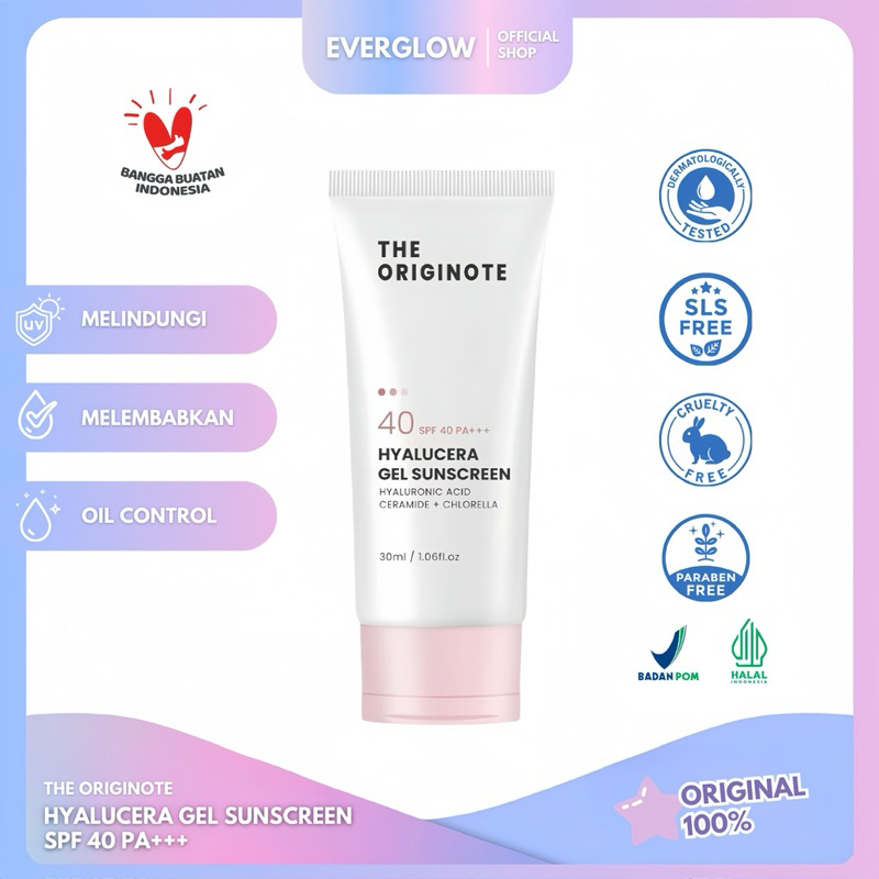 Jual The Originote Hyalucera Gel Sunscreen SPF 40 PA+++ Tabir Surya ...