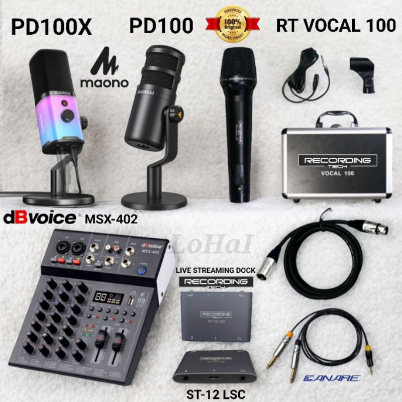Jual Paket Mixer dBvoice MSX402 Live Streaming Dock Recording Tech ST ...