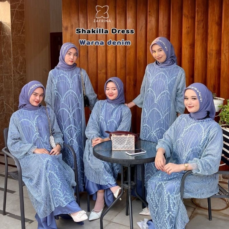 Jual ZAFRINA - READY STOCK SHAKILA DRESS | Shopee Indonesia