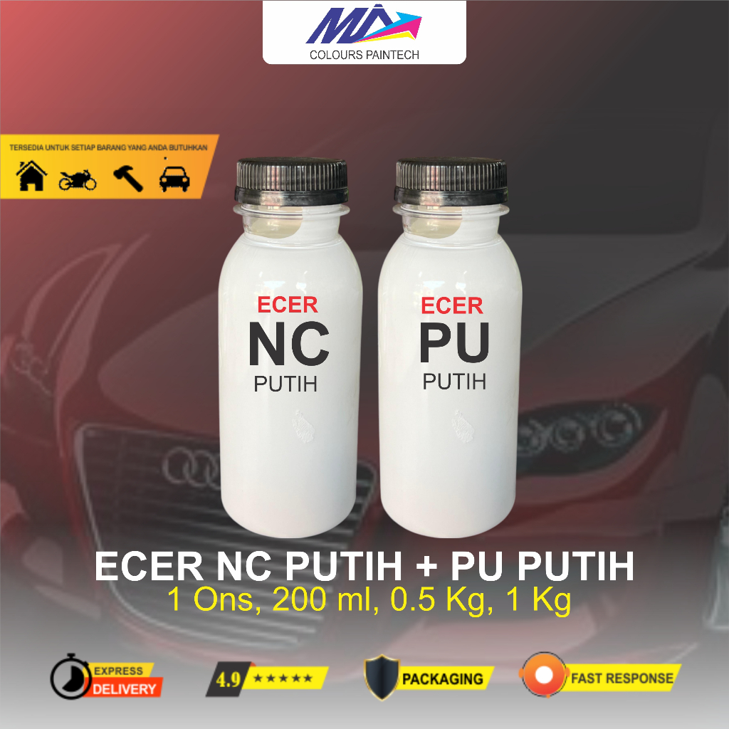 Jual Cat Super White Glossy PU NC 100ml 200ml 500 ml | Shopee Indonesia