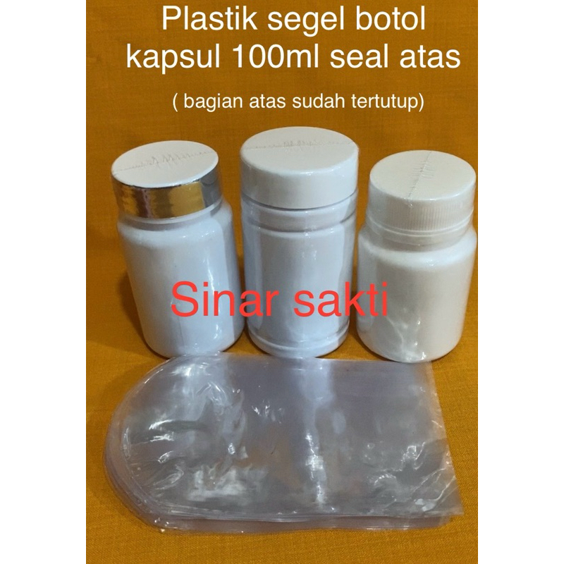 Jual plastik segel botol 100ml kapsul seal atas /plastik segel pvc (isi ...