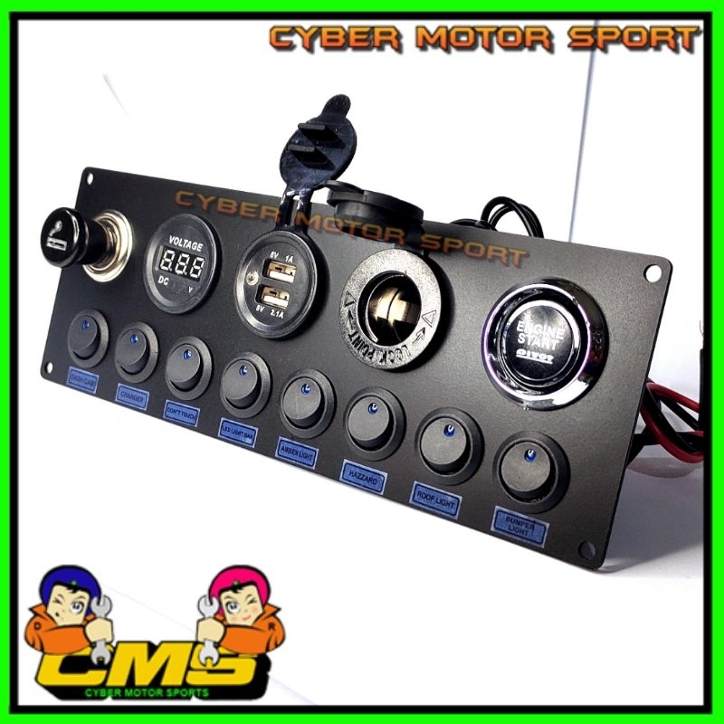 Jual Saklar panel mobil universal 12v 24v panel add on dashboard ...