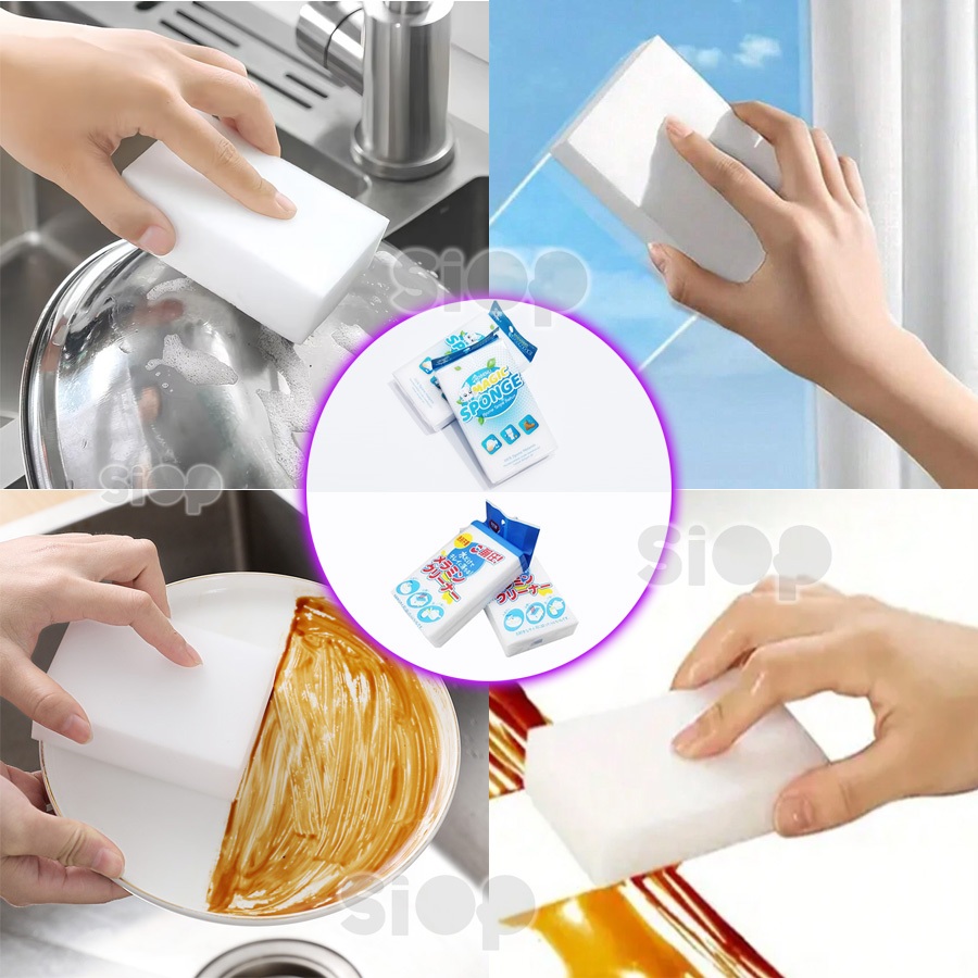 Jual Magic Sponge Nano Viral Magic Eraser Span Cleaning Spons Busa ...