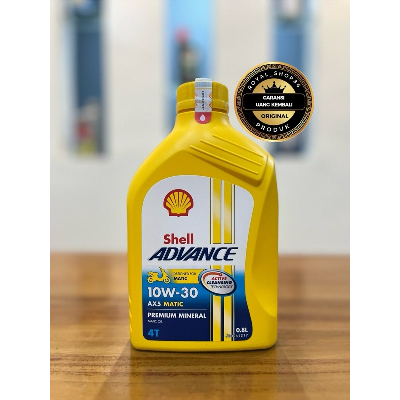 Jual OLI SHELL AX5 MATIC SAE 10W-30 800 ML ORIGINAL OLI MOTOR MATIC ...