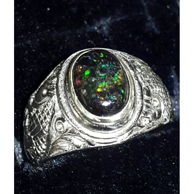 Jual batu cincin black opal (jenis kalimaya Sempur asli banten ...