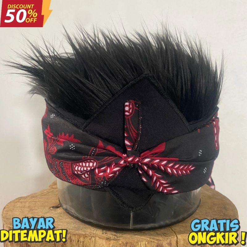 Jual Topi udeng Bali rambut rambut palsu Topi ikeut Sunda rambut palsu ...