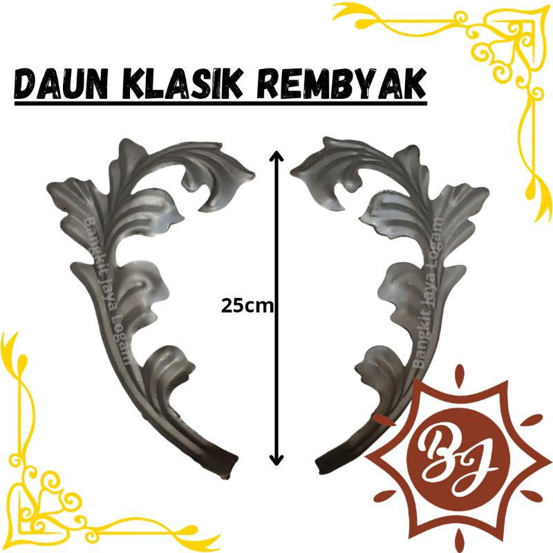 Jual Daun Klasik Rembyak // Ornamen Aksesoris Pagar dan Tralis Besi ...