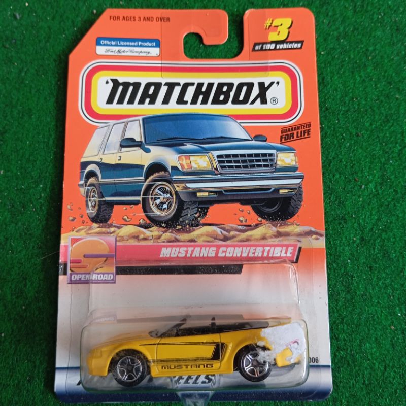 Jual matchbox mbx Ford mustang convertible kuning yellow roadster rilis ...