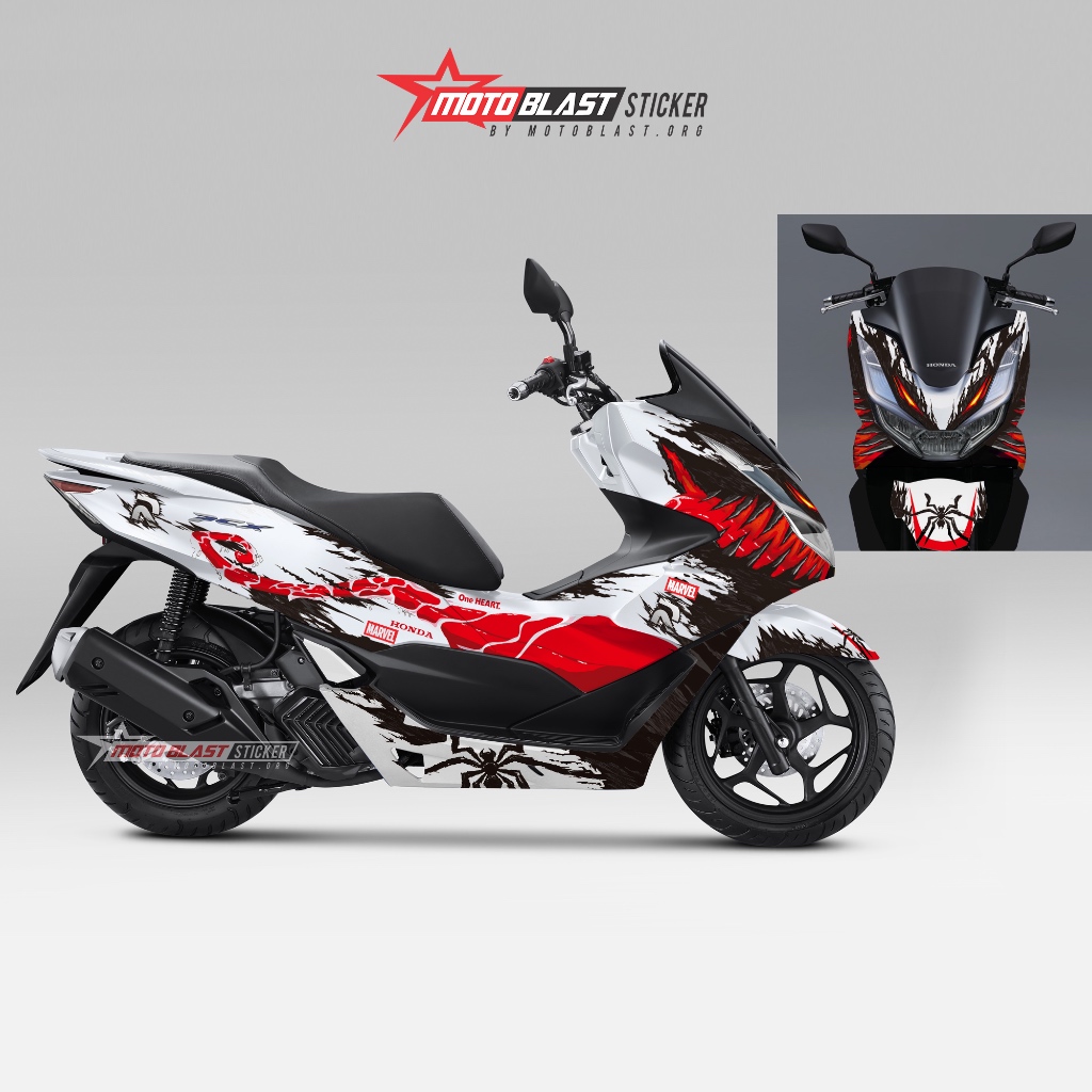 Jual Decal Sticker Honda PCX 160 Livery AntiVenom Full Body Motoblast ...