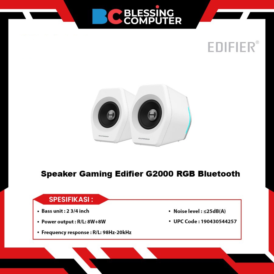 Jual Speaker Gaming Edifier G2000 RGB Bluetooth - White | Shopee Indonesia
