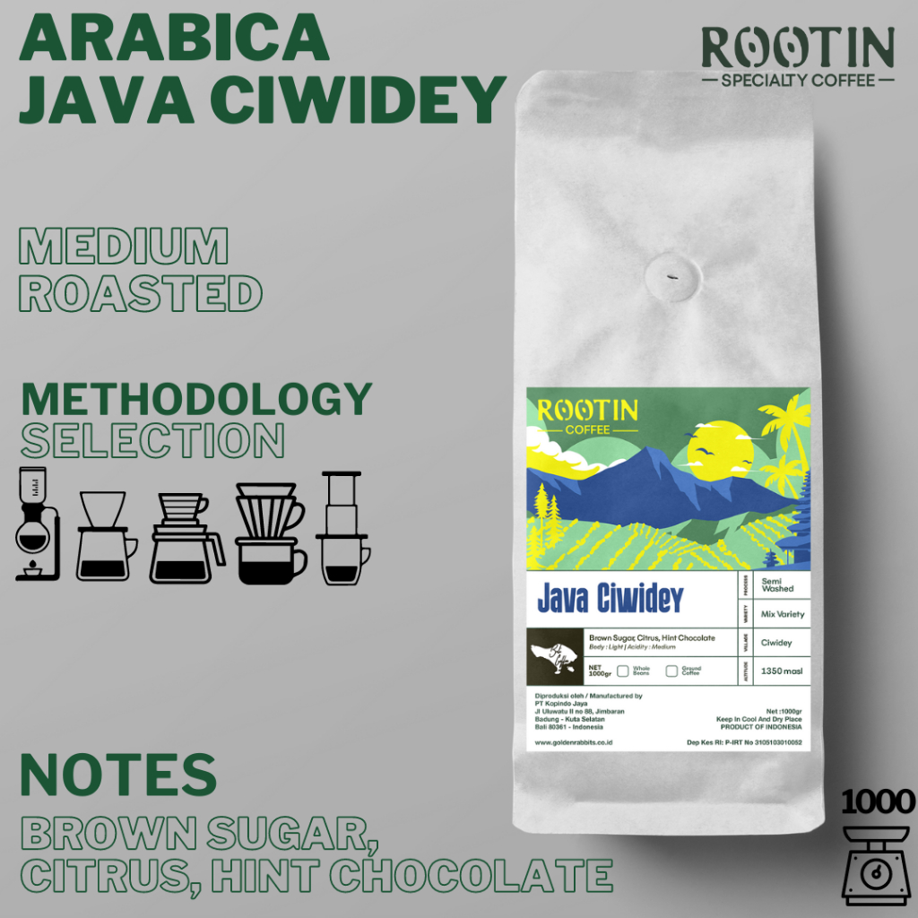 Jual Kopi Arabika Java Ciwidey 100% Arabica Roasted Beans - 1000 Gram ...