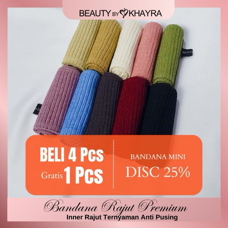 Jual Beli 4 gratis 1 Bandana Rajut Mini Only 60k , Ciput Rajut Premium ...