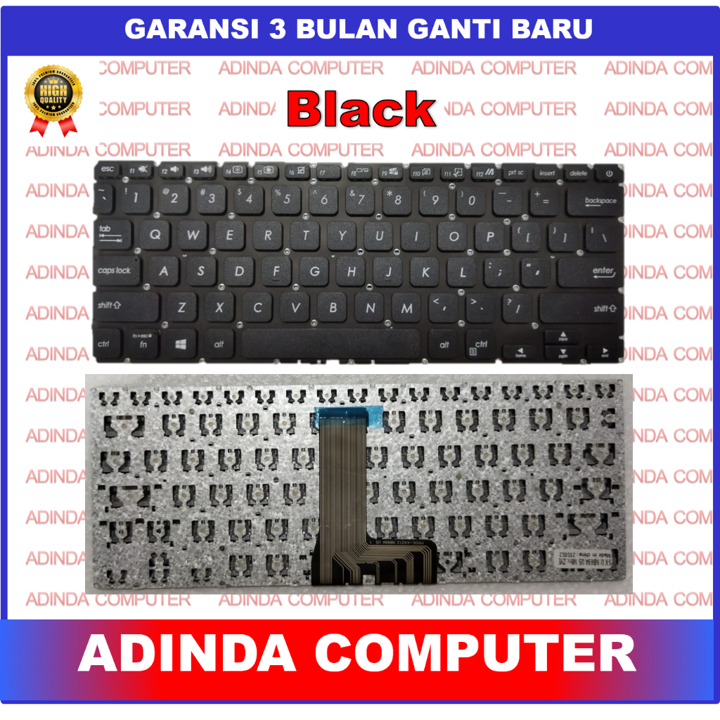 Jual Keyboard Asus X409 A416 A416M A416MA A416MAO A416JX HITAM | Shopee ...