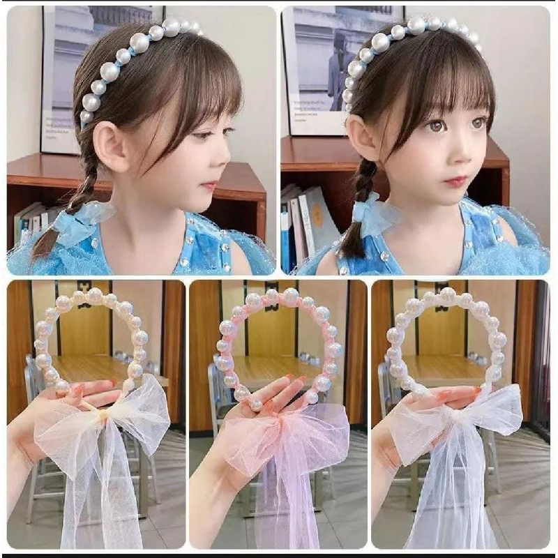 Jual Bando Mutiara anak / Bando Tali panjang | Shopee Indonesia
