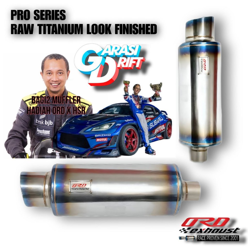 Jual ORD Muffler V2 Pro Series Knalpot Racing Mobil Titanium Sandblast ...