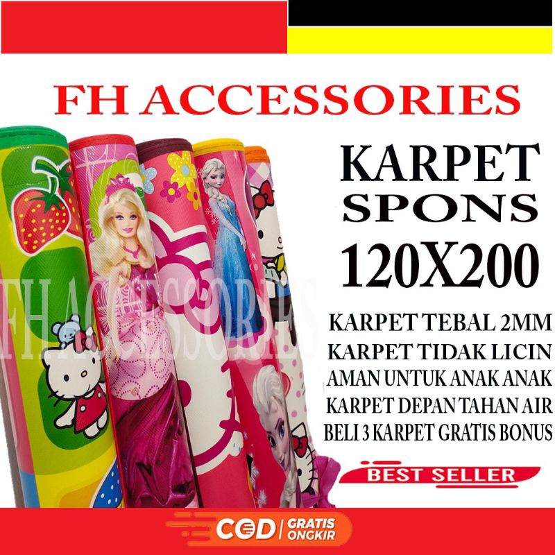 Jual karpet spons plastik lantai tikar karakter 200x120 -ukuran Lain ...