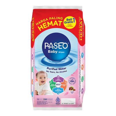 Jual Paseo Tisu Basah Bayi Purified Water 50 s - Beli 1 Gratis 1 ...