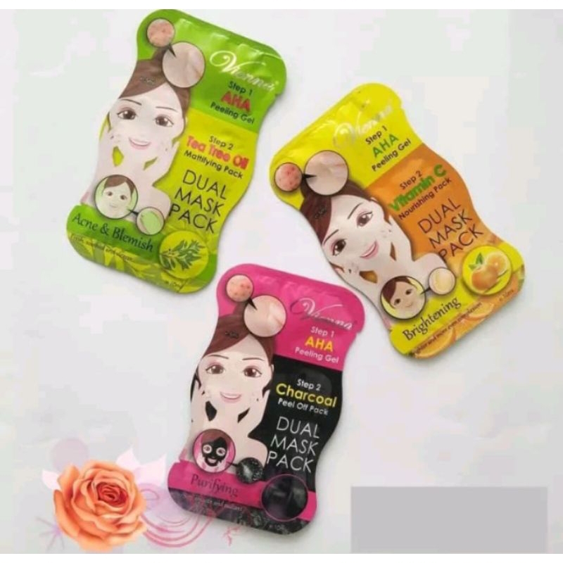 Jual Masker Wajah Vienna Charcoal Dual | Shopee Indonesia