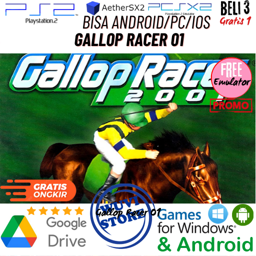 Jual PS 2 Gallop Racer 01 | Bisa di PC / Android / IOS Plus Emulator ...