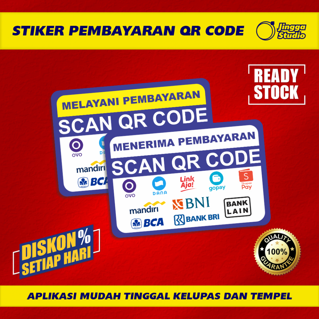 Jual Stiker Pembayaran QR CODE Kasir | Shopee Indonesia
