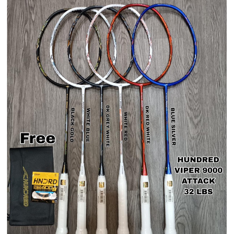 Jual RAKET BADMINTON HUNDRED VIPER 9000 ATTK | Shopee Indonesia