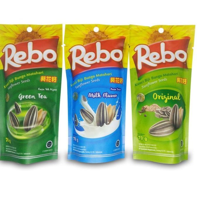 Jual Camilan Makanan Ringan Snack Kuaci Rebo 140 Gr Rasa Green Tea ...