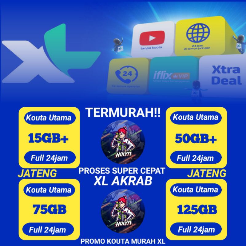 Jual ISI ULANG PAKET DATA AKRAB XL&AXIS ANGGOTA FULL 24JAM SUPER MURAH ...