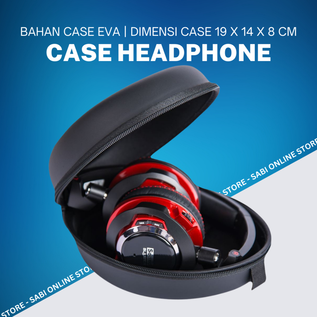 Jual WADAH HEADSET HEADPHONE CASE UNIVERSAL BAHAN MATERIAL EVA CASING ...