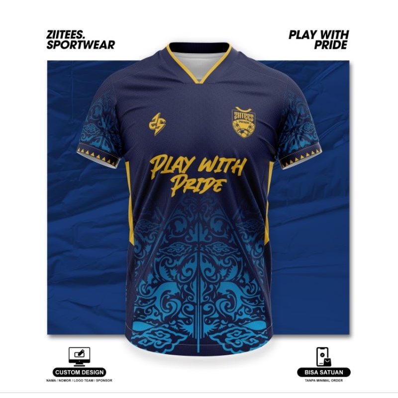 Jual [bisa satuan] Jersey futsal/bola Custom desain, Logo, Sponsor, Nama & Nomor Punggung (Full ...