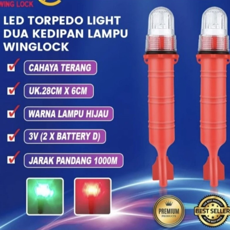 Jual Torpedo LED Fishing Net Single Light and Double Light - Lampu Nelayan Sinyal Ikancc ...