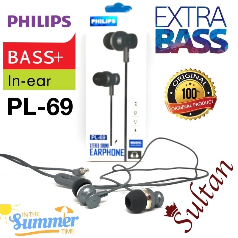 Jual GROSIR HANDSFREE HF PL69 ORIGINAL EXTRABASS EARPHONE [ROXY ...
