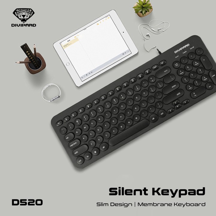 Jual Keyboard Divipard D520 Wired USB Office Keyboard Multimedia ...