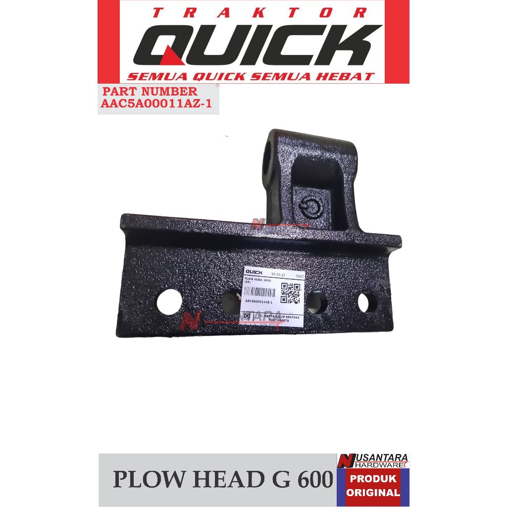 Jual plow head traktor quick g 600,kepala bajak,kepala singkal,kepala ...
