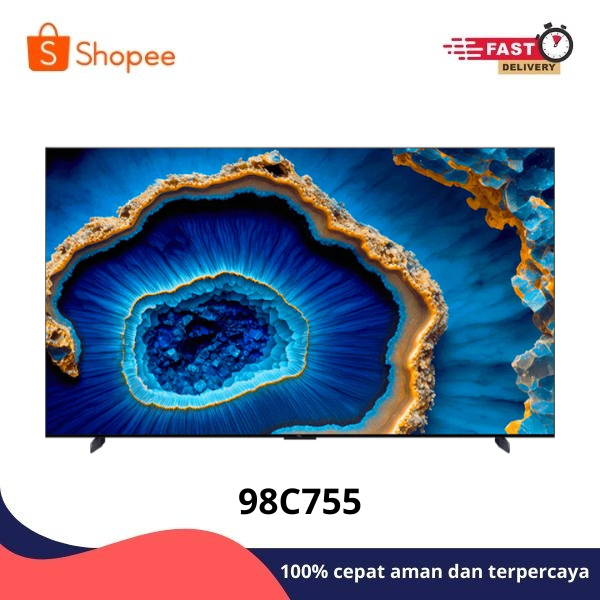 Jual TCL 98C755 Smart Google TV QD-Mini LED 4K UHD 144Hz VRR 98 Inch | Shopee Indonesia