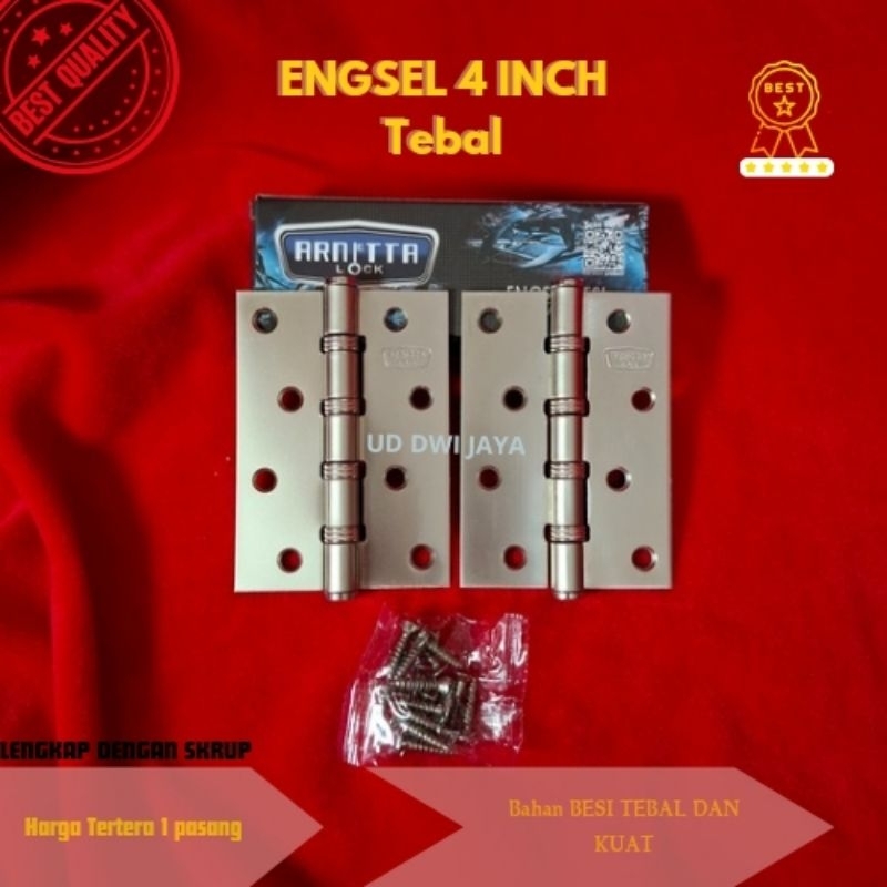 Jual Engsel Pintu 4 Inch Tebal ARNETTA LOCK / AXL - Besi Berkualitas ...