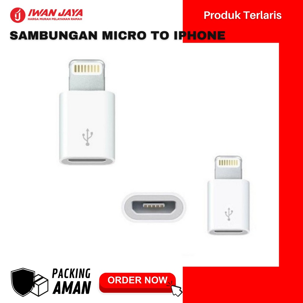 Jual SAMBUNGAN MICRO TO IPHONE | Shopee Indonesia